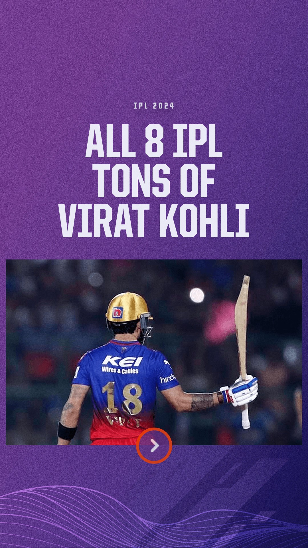 All eight IPL centuries of Virat Kohli